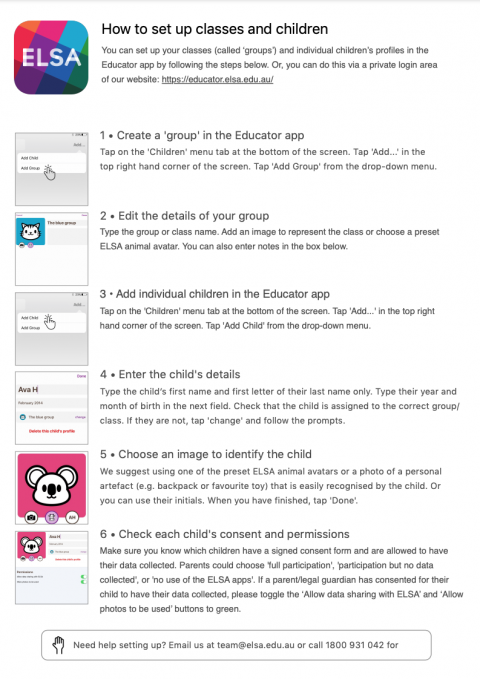 ELSA App Quickstart Guides - SPLAT-maths