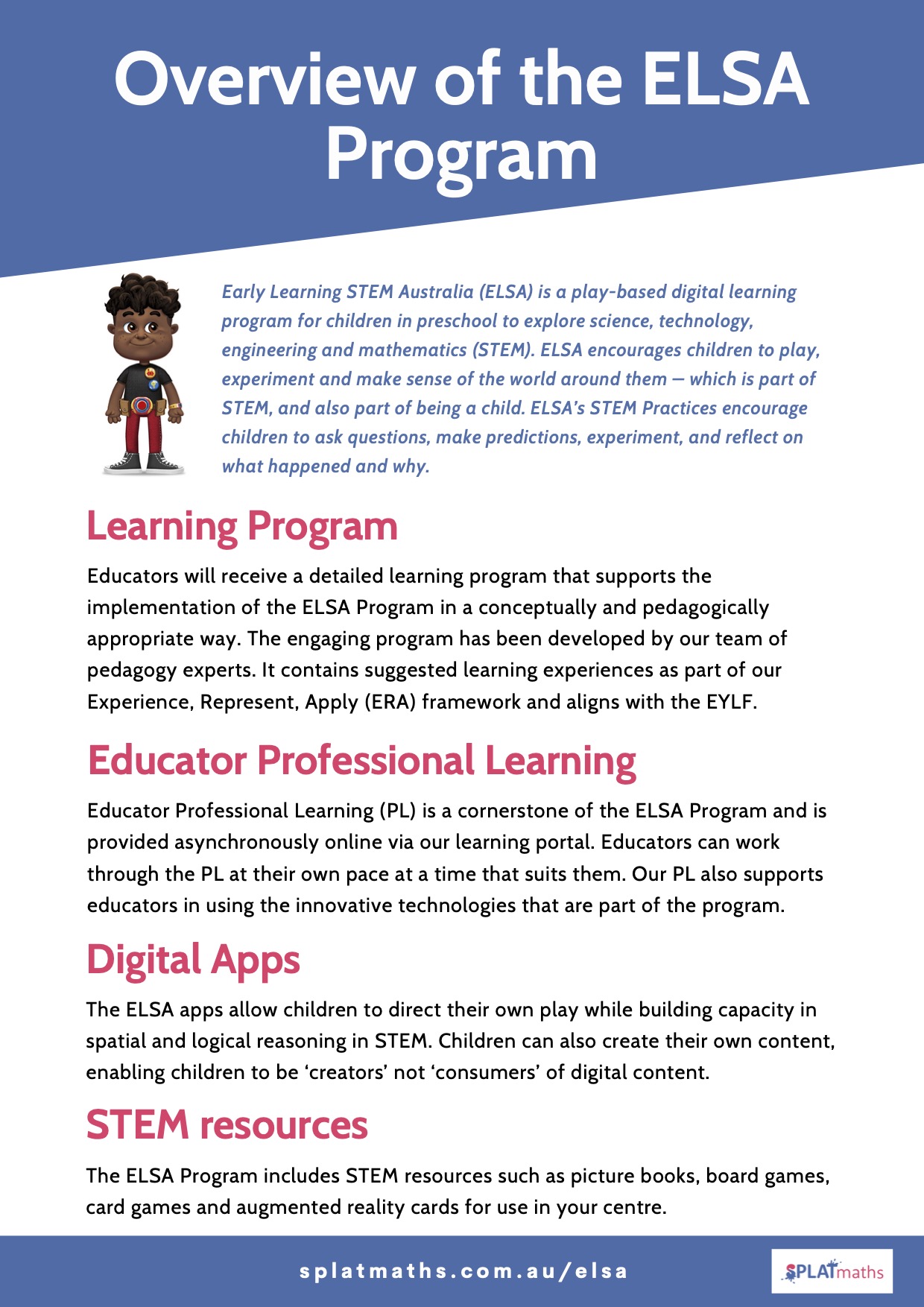 ELSA Preschool Program 2022 - SPLAT-maths