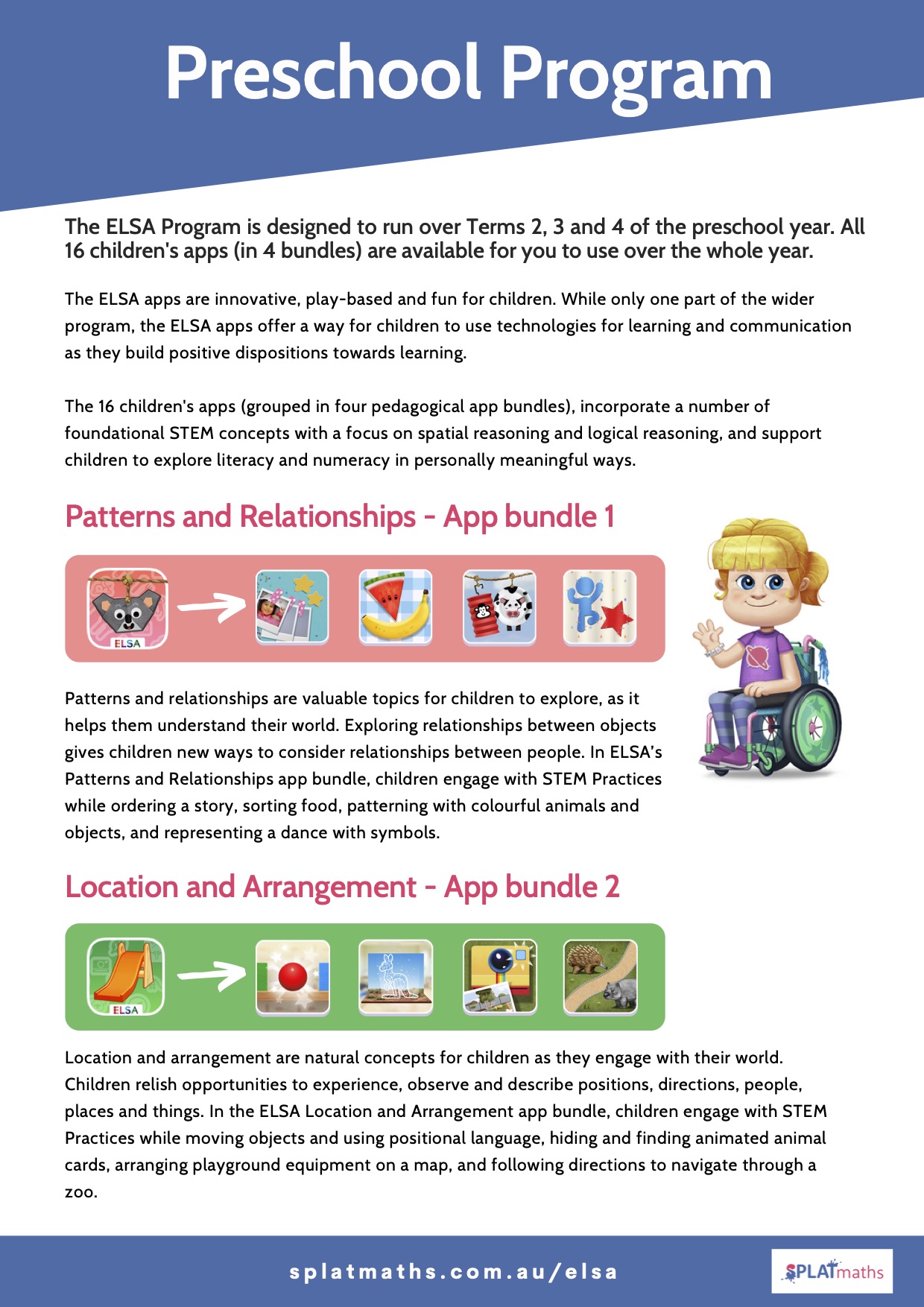 ELSA Preschool Program 2022 - SPLAT-maths